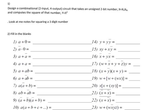 Solved 1 Design A Combinational 2 Input 4 Output Circuit