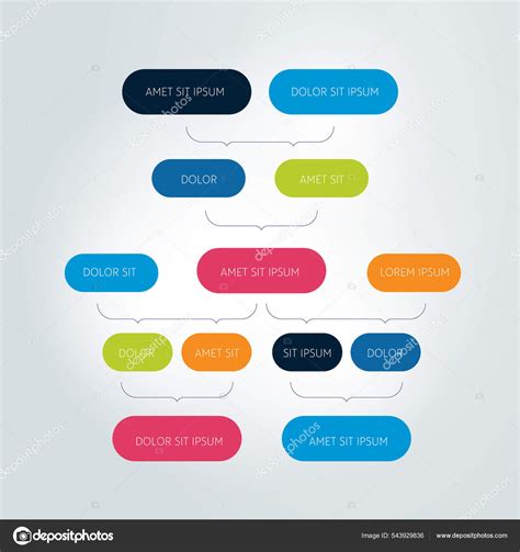 Infographics Flowchart Colored Shadows Scheme Stock Vector By Kubko