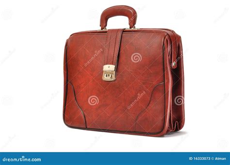 Brown Leather Briefcase Stock Image Image Of Documents