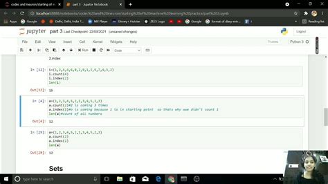 Part 3 Python Sets Tuples Codewithdakshi Youtube