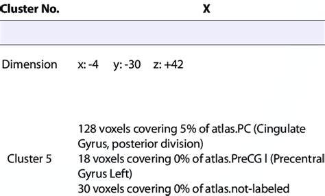 Activation Of Functionally Related Clusters In The Related Voxels And