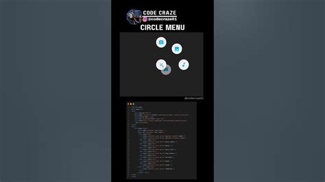 Circle Menu🔥 Shorts Viral Coding Coder Webdevelopment Html Javascript Youtube