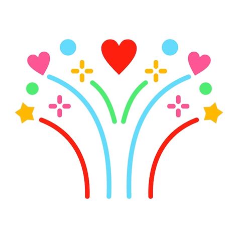 불꽃놀이 아이콘 프리미엄 벡터