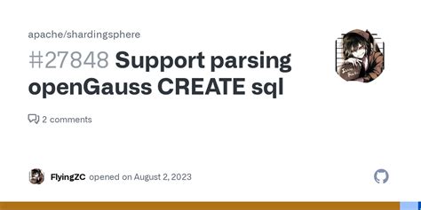 Support Parsing Opengauss Create Sql · Issue 27848 · Apache