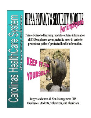 Fillable Online Nursing Uncc HIPAA For Employees MODULE Nursing Uncc Fax Email Print PdfFiller