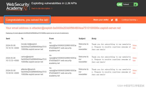 Web Llm 攻击实验：利用 Llm Api 实现命令注入lab Exploiting Vulnerabilities In Llm