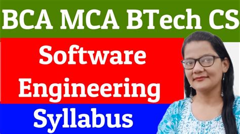 Software Engineering Syllabus Bca Mca Btech Computer Science Youtube
