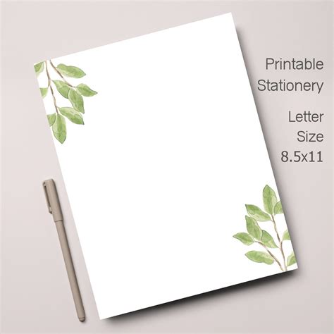 Printable Stationery Lined And Unlined Stationery Letter Etsy