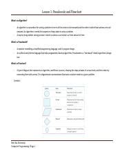 Understanding Algorithms Pseudocode And Flowchart Explained Course Hero