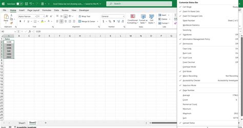 excel status bar not showing sum count or average 3 quick methods to
