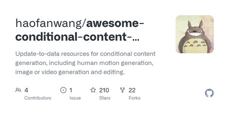 Github Haofanwangawesome Conditional Content Generation Update To