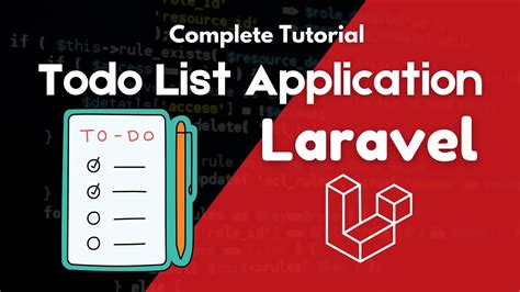 complete todo list application in laravel youtube