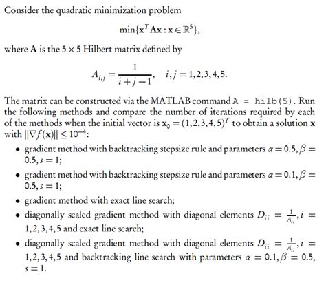 Consider The Quadratic Minimization Problem Min X Chegg