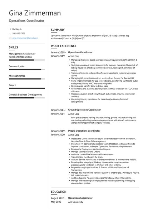 10 Operations Coordinator Resume Examples That Work