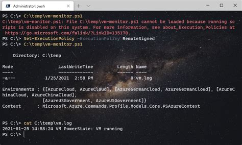 use powershell script to monitor and start a deallocated azure vm