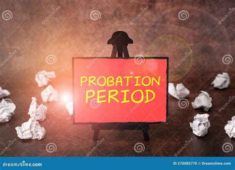 Writing Displaying Text Probation Period Word Written On Focused And