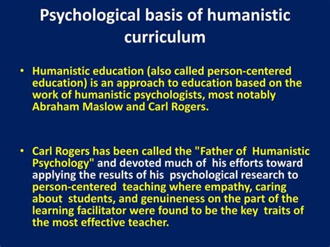 Humanistic Curriculum Pptx