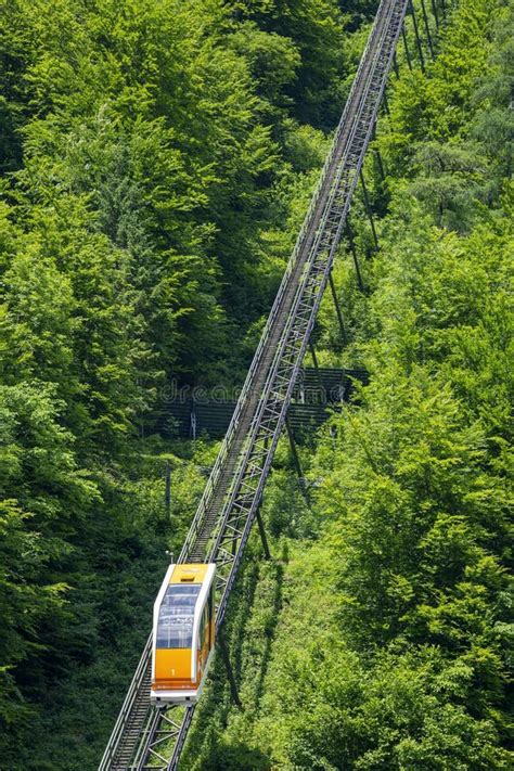 Funicular Is A Rail Vehicle With Cable Traction For Transporting People