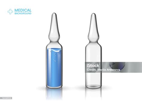 의료 앰플 투명 유리 현실적인 3d 벡터 그림 사실적인 격리 건강 진단에 대한 스톡 벡터 아트 및 기타 이미지 건강 진단 건강관리와 의술 공란 Istock