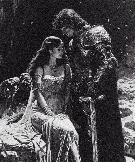 Medieval Fantasy And Dark Fantasy Knight With Woman Lady And Knight