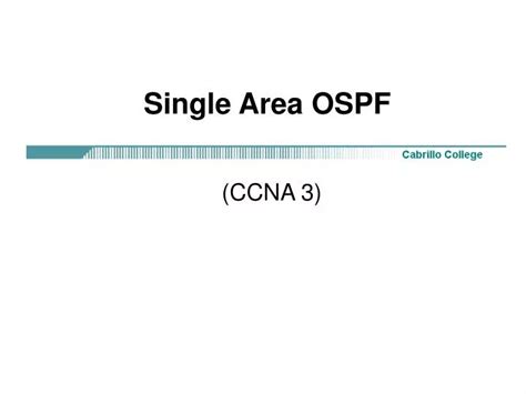 PPT Single Area OSPF PowerPoint Presentation Free Download ID 4445198
