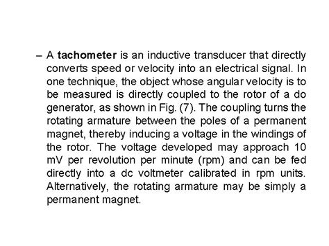 An Angular Velocity Transducers Inductive Transducer Inductive Transducers An Angular Velocity Transducers Inductive Transducer Inductive Transducers