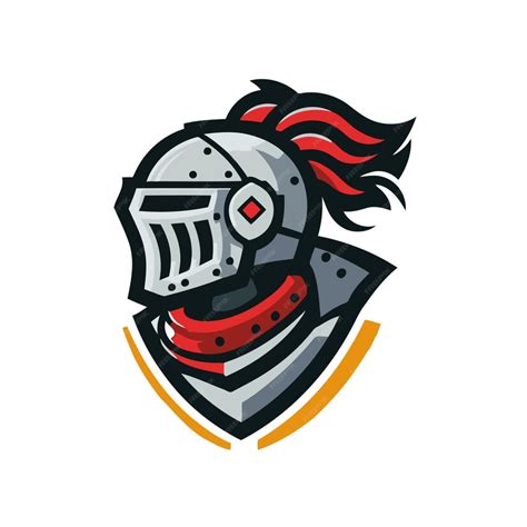 Premium Vector Knight Helmet Logo Design Vector Illustration Isolated