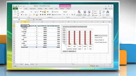 Microsoft® Excel 2010 How To Delete A Pivottable Or Pivotchart Report
