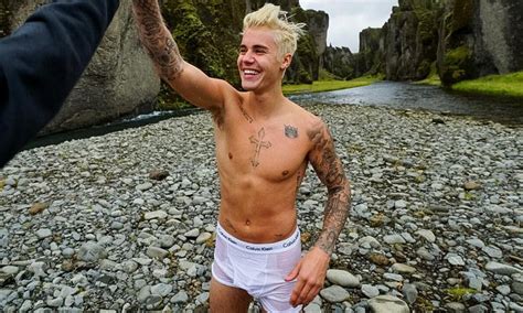 Justin Bieber Shows Off His Tighty Whities Off