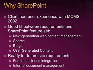 Anatomy Of A Dynamic SharePoint Website PPT