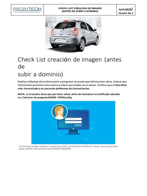 Check List Creación De Imagen Antes De Subir A Dominio Version2