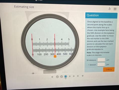 solved estimating size question once aligned at the baseline