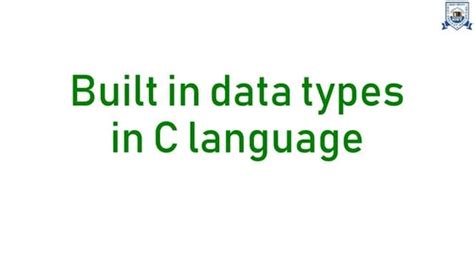 data types in C programming | PPTX