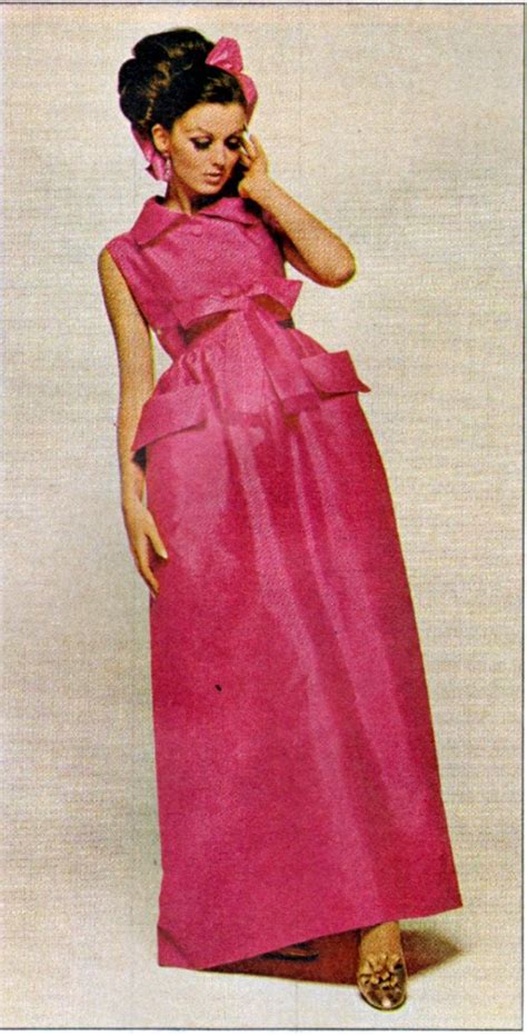 Ladies Home Journal December 1966 Fashion Illustration Vintage