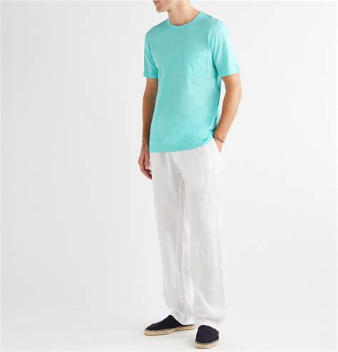 Vilebrequin Titus Cotton Jersey T Shirt Blue Vilebrequin