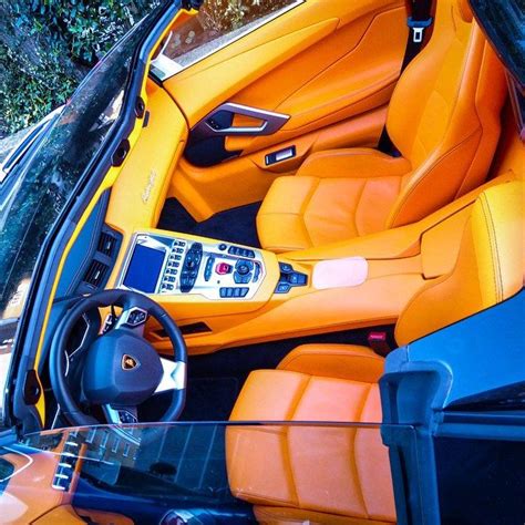 Lamborghini Aventador Orange Interior