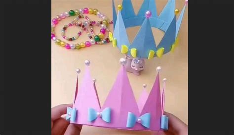 آموزش کاردستی دخترانه تاج پرنسسی کاغذی بساز فیلم