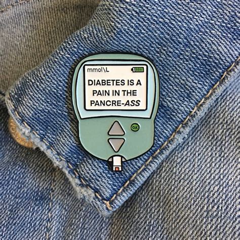 Diabetes Enamel Pin Glucose Meter Pancreas Diabetes Gift Etsy
