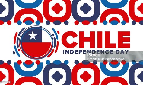 칠레 독립 기념일 해피 공휴일 피에스타스 파트리아스 자유의 날 9월 18일 연례 기념 칠레 플래그입니다 애국 적인 칠레 디자인입니다 포스터 카드 배너 템플릿 배경 벡터 0