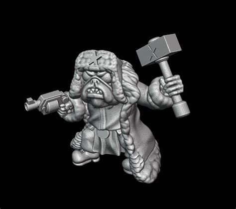 Puglins Captain Trench Coat Minis Trilaterum Miniatures