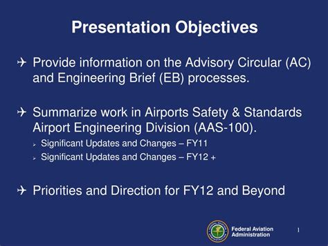 Ppt Faa Guidance Update On Advisory Circulars And Engineering Briefs Powerpoint Presentation