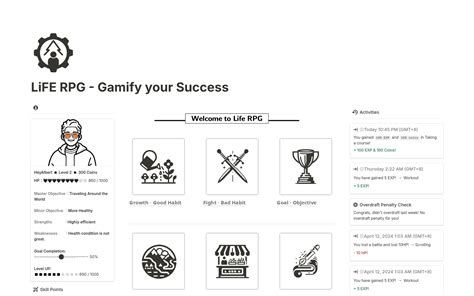 LiFE RPG Gamify Your Success Template Notion Marketplace