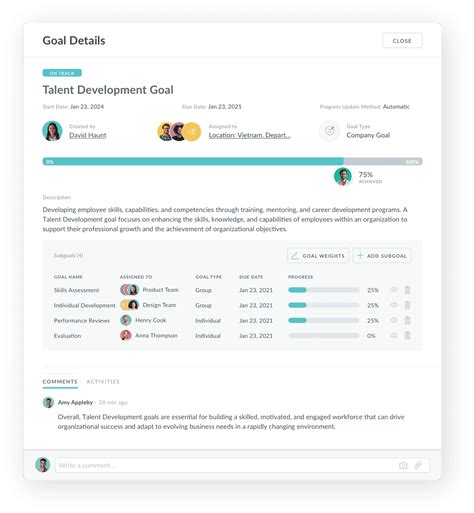 Goal Tracking Software And Performance Tracking Tools Hr Cloud