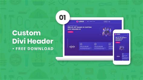 Custom Divi Header 01 Free Download Pee Aye Creative
