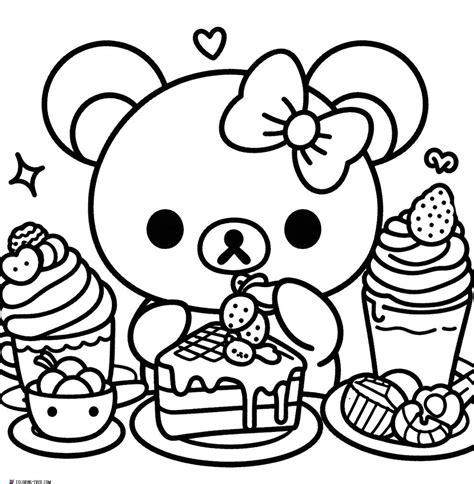 Rilakkuma Coloring Pages Sketch Coloring Page