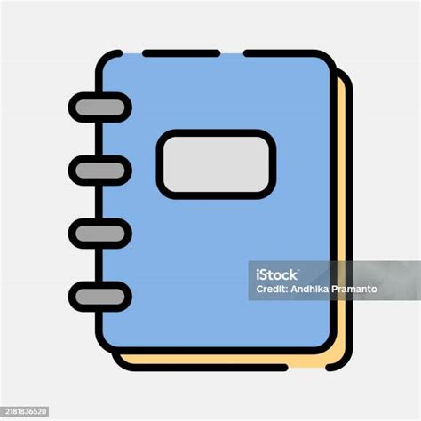 아이콘 노트 북 학교 및 교육 요소 채워진 선 스타일의 아이콘입니다 인쇄물 포스터 로고 광고 인포그래픽 등에 적합합니다 0명에 대한 스톡 벡터 아트 및 기타 이미지 Istock
