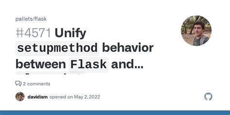Unify Setupmethod Behavior Between Flask And Blueprint Issue Pallets Flask GitHub