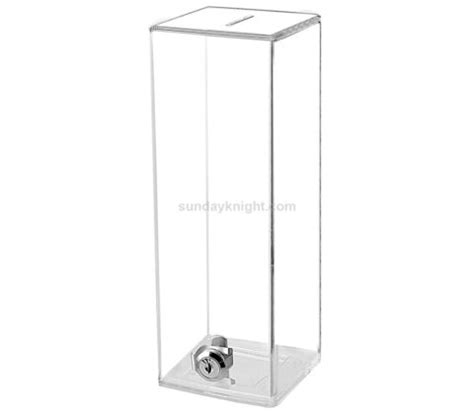 Custom Acrylic Donation Box With Lock China Factory Direct Sale