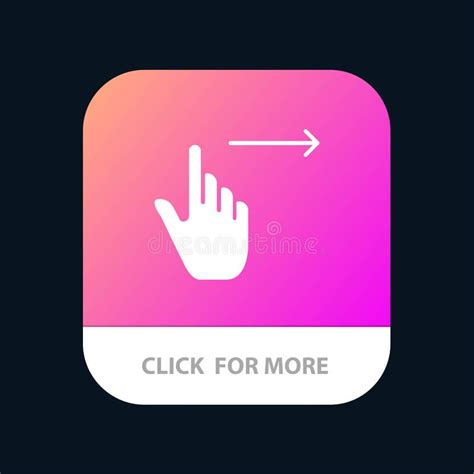 Finger Gestures Right Slide Swipe Mobile App Button Android And