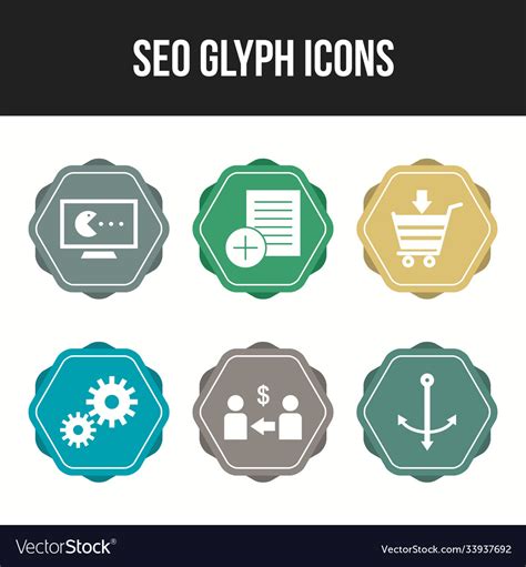 Seo Icon Set For Personal And Commercial Use Vector Image